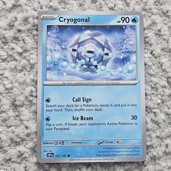 Pokemon | Toys | Pokemon Tcg Card Cryogonal Surging Sparks 4791 | Poshmark